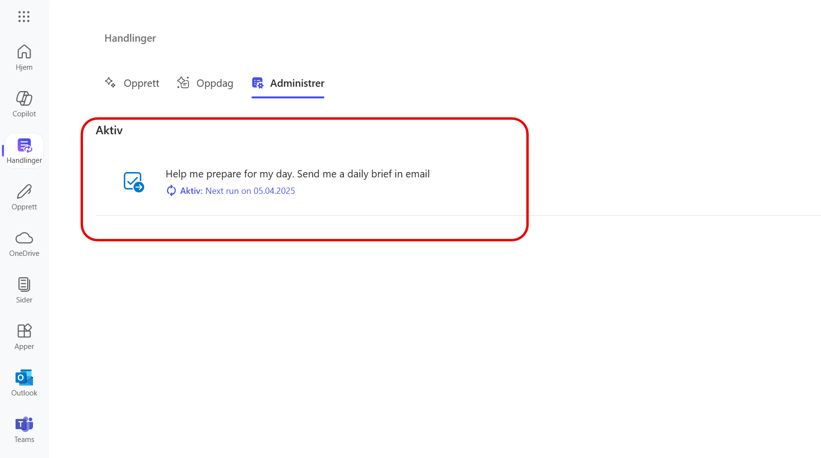 Hvordan bruke Microsoft Copilot Actions